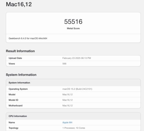 M4 MacBook AirらしきGeekbenchデータ。iPad Proとほぼ同等。M3比較では、、 | PALMFAN